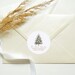 Pink Christmas Tree Return Address Sticker, 2 Inch Circle Return ...