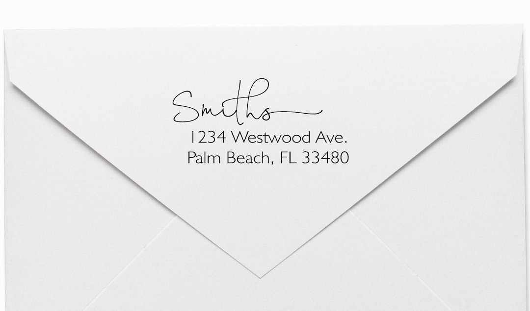 Custom Wedding Return Address Stamp, Gift for New Home, Custom Stamp ...