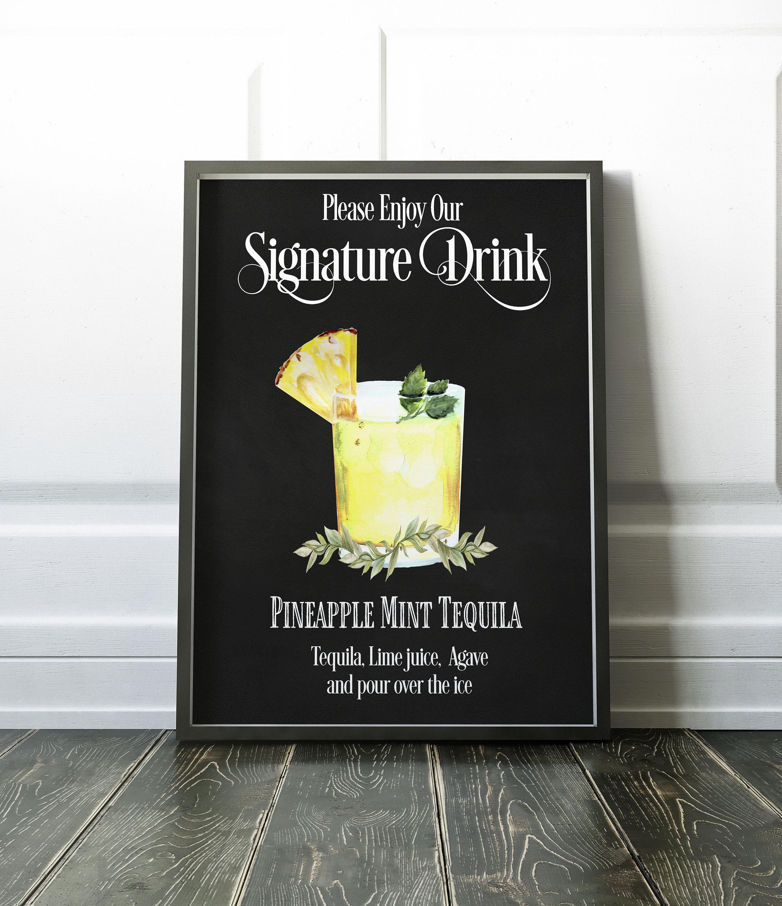 Wedding Signature Drinks Sign Printable Cocktail Drink Sign | Etsy