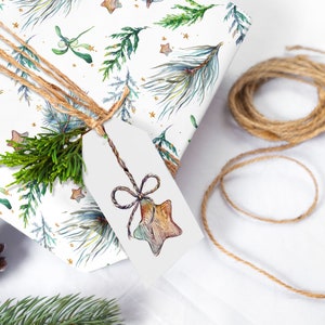 Rustic Christmas Wrapping Paper Sheets Roll, Holiday Gift Wrap, Thick ...