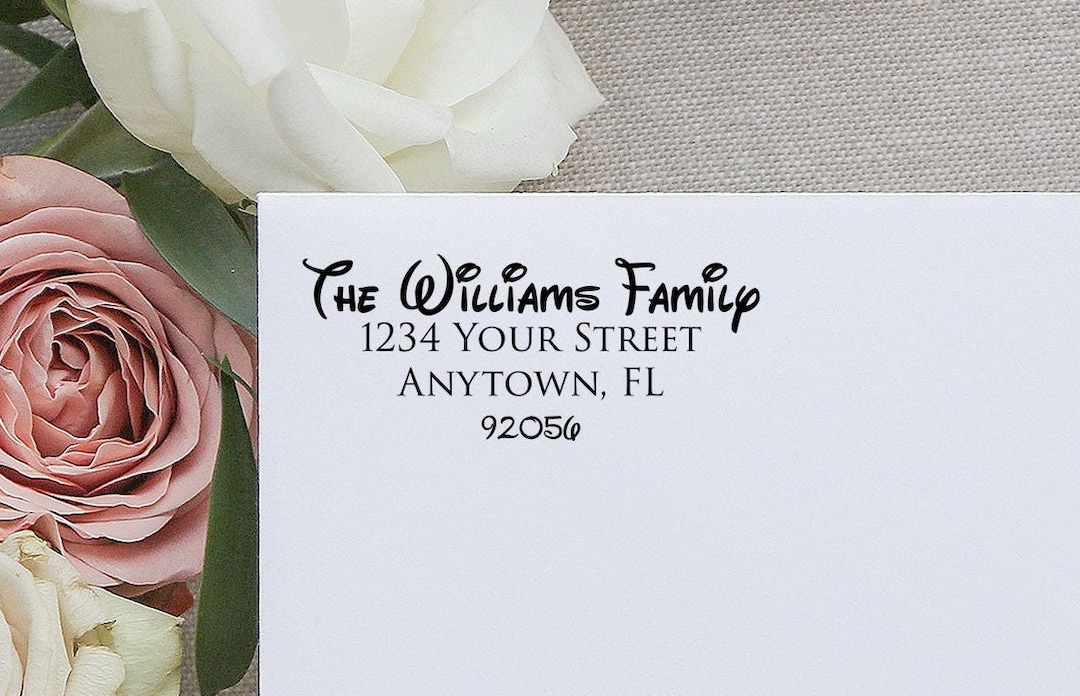 Walt Disney Family Address Stamp, Self Inking, Personalized - Etsy