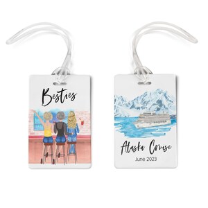 Alaska Cruise Girls Trip Luggage Tags Personalized, Vacation Luggage ...
