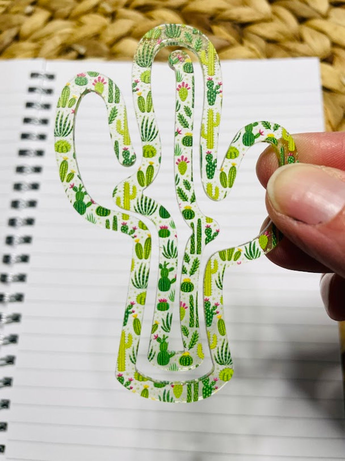 Cactus Acrylic Bookmark, Unique Bookmark, Handmade Bookmark, Teacher ...
