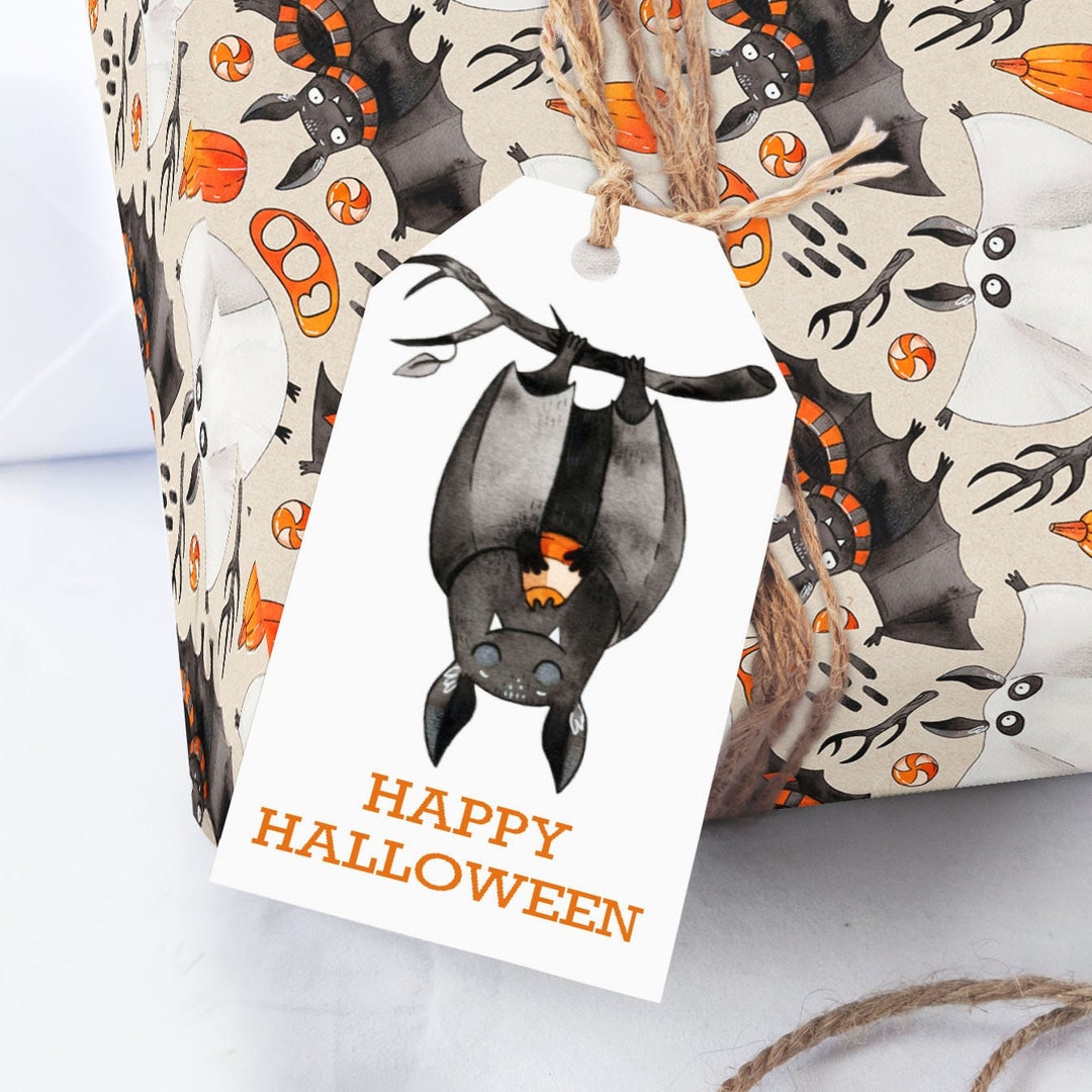 Halloween Gift Tags, PRINTED Gift Tags With String, Halloween Party ...
