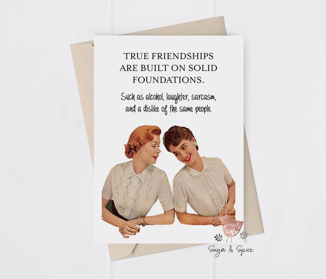 Funny Adult Greeting Card, Best Friend Card, Caring, Humor, Women ...