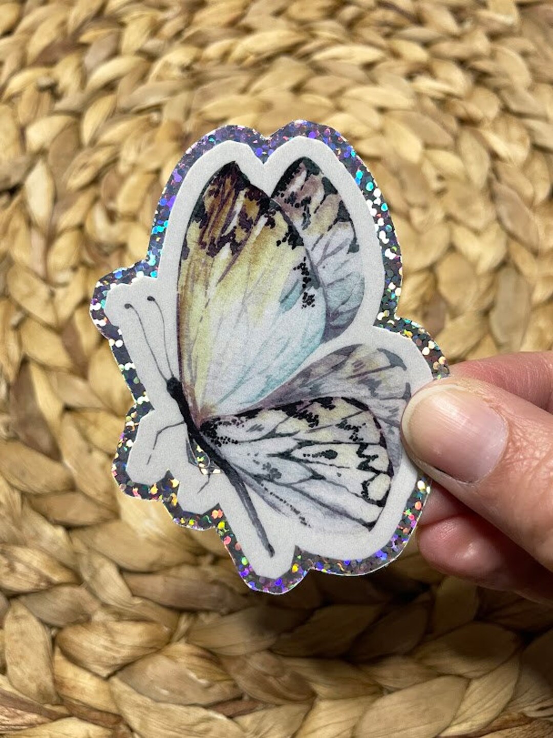 Glitter Butterfly Sticker, Cute Butterfly Decals, Scrapbooking Sticker ...