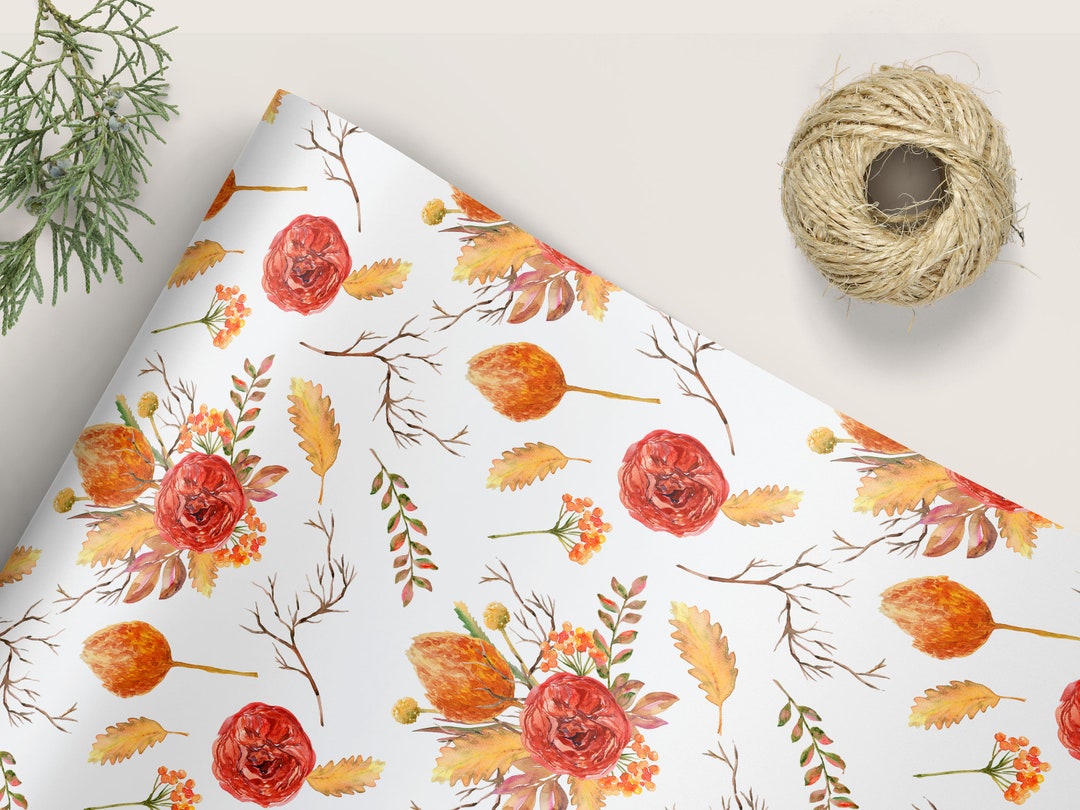 Birthday Fall Wrapping Paper, Birthday Wrapping Paper Roll, Wedding ...