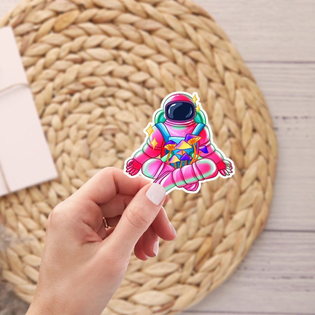 Spaceman Mushroom Stickers, Solar System, Fantasy Sticker, Food Sticker ...