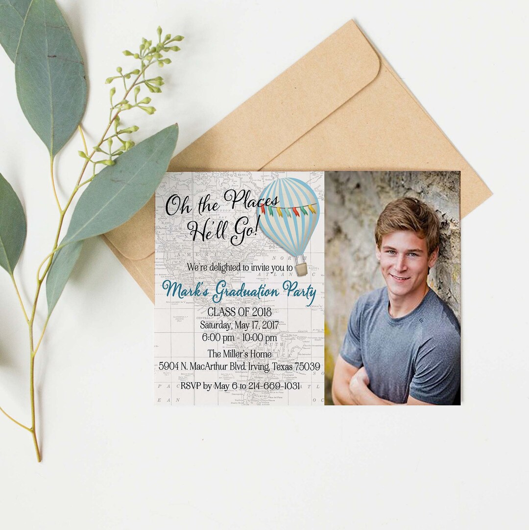 College Graduation Invitation Boy Graduation Party - Etsy