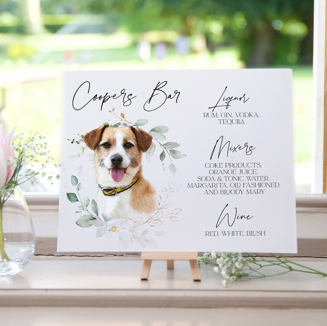 Pet Signature Drink Sign Wedding, Pet Cocktail Sign, Cat Signature ...