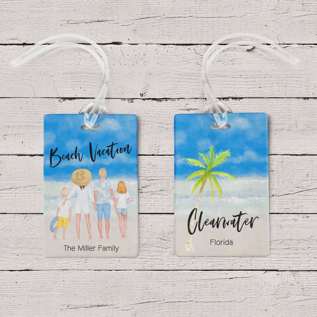 Family Vacation Beach Luggage Tags Personalized, Florida Beach Luggage ...