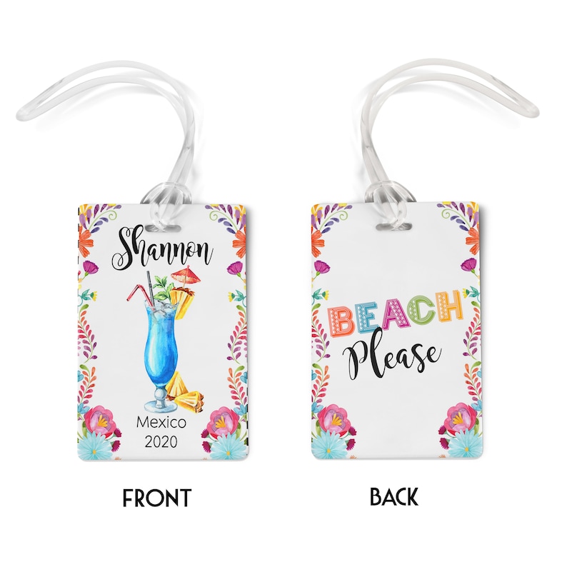 Beach Luggage Tags Girls Trip Personalized Gift Tag - Etsy