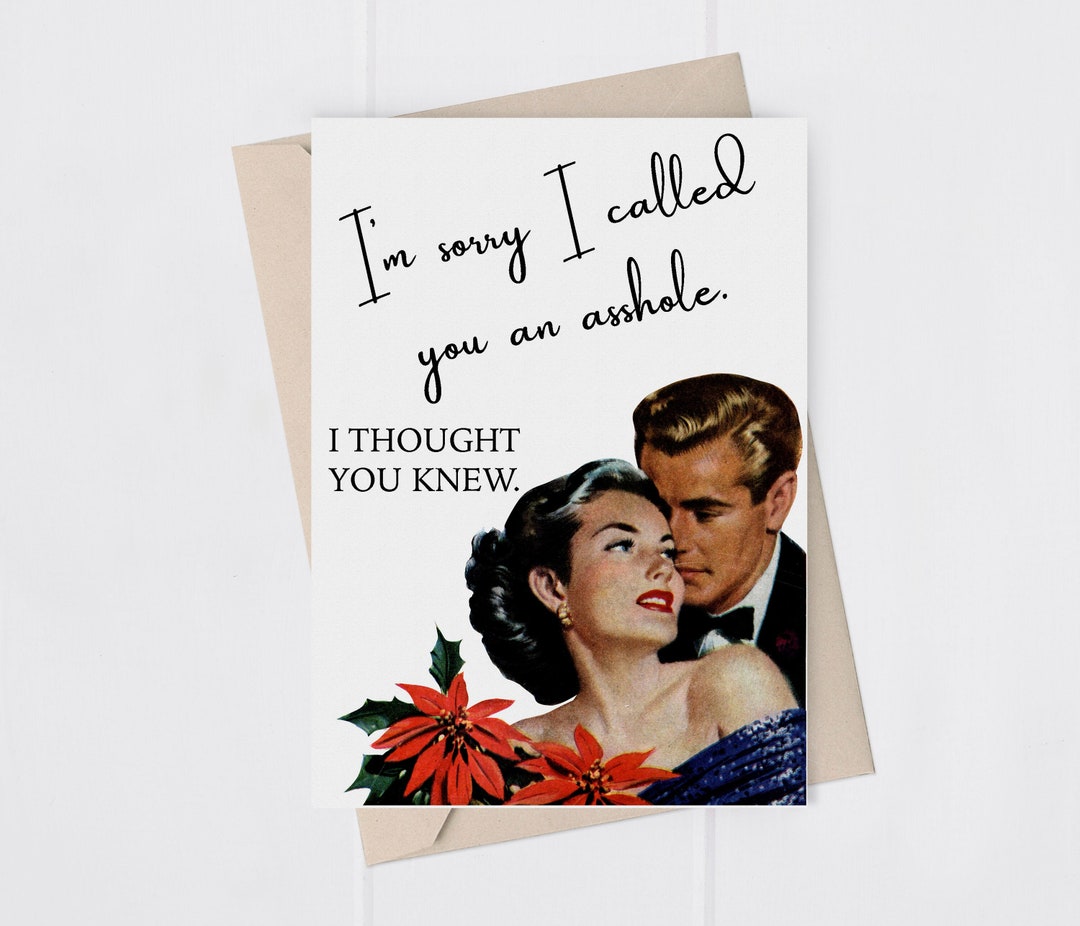Funny Adult Greeting Card, Funny Birthday Card, for Him Greeting Card ...