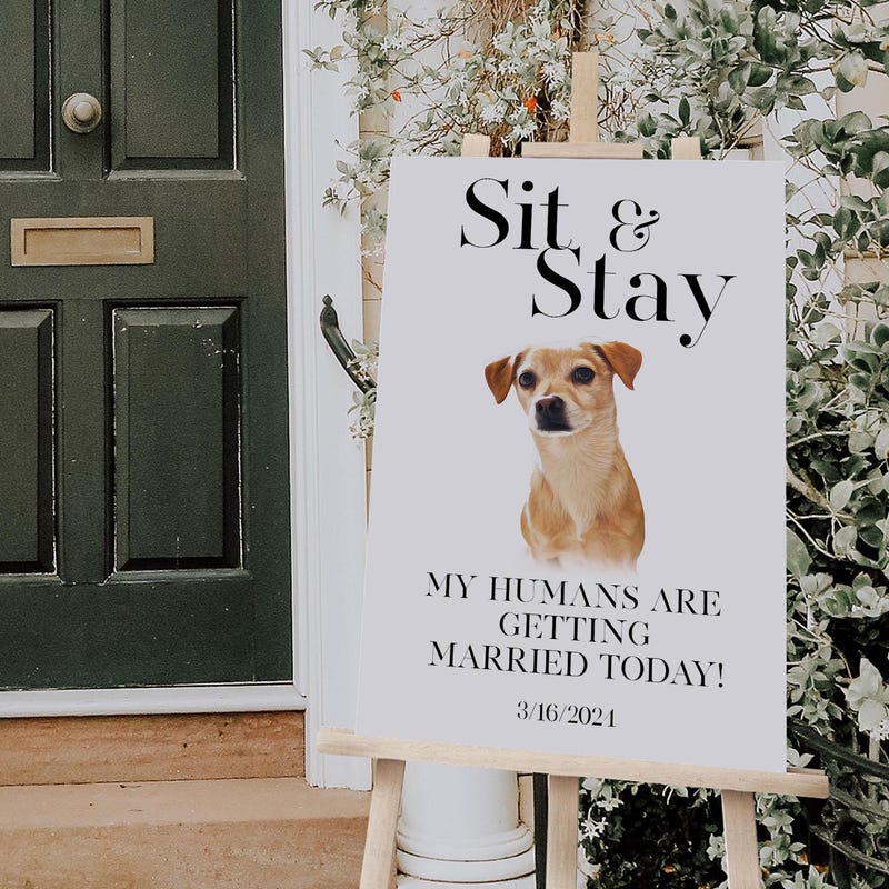 Dog Wedding Sign - Etsy