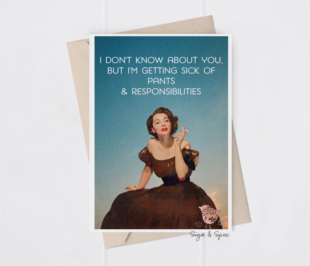 Humor, Adult Funny Birthday Card, Vintage Card, Humorous Card ...