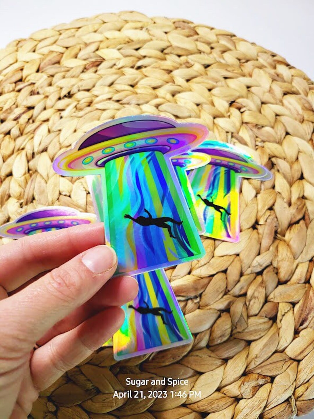 Alien Abduction Stickers UFO, Space Stickers, Sci-fi Vinyl Decal, Alien ...