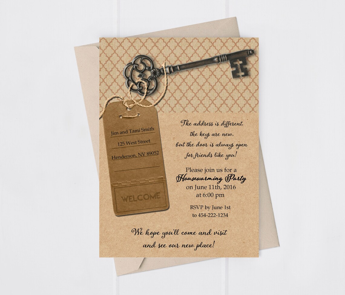 Key Housewarming Invitation Printable Housewarming Party - Etsy Denmark
