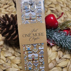 Christmas Gingerbread House Bookmark With Tassel, Holiday Bookmarks ...