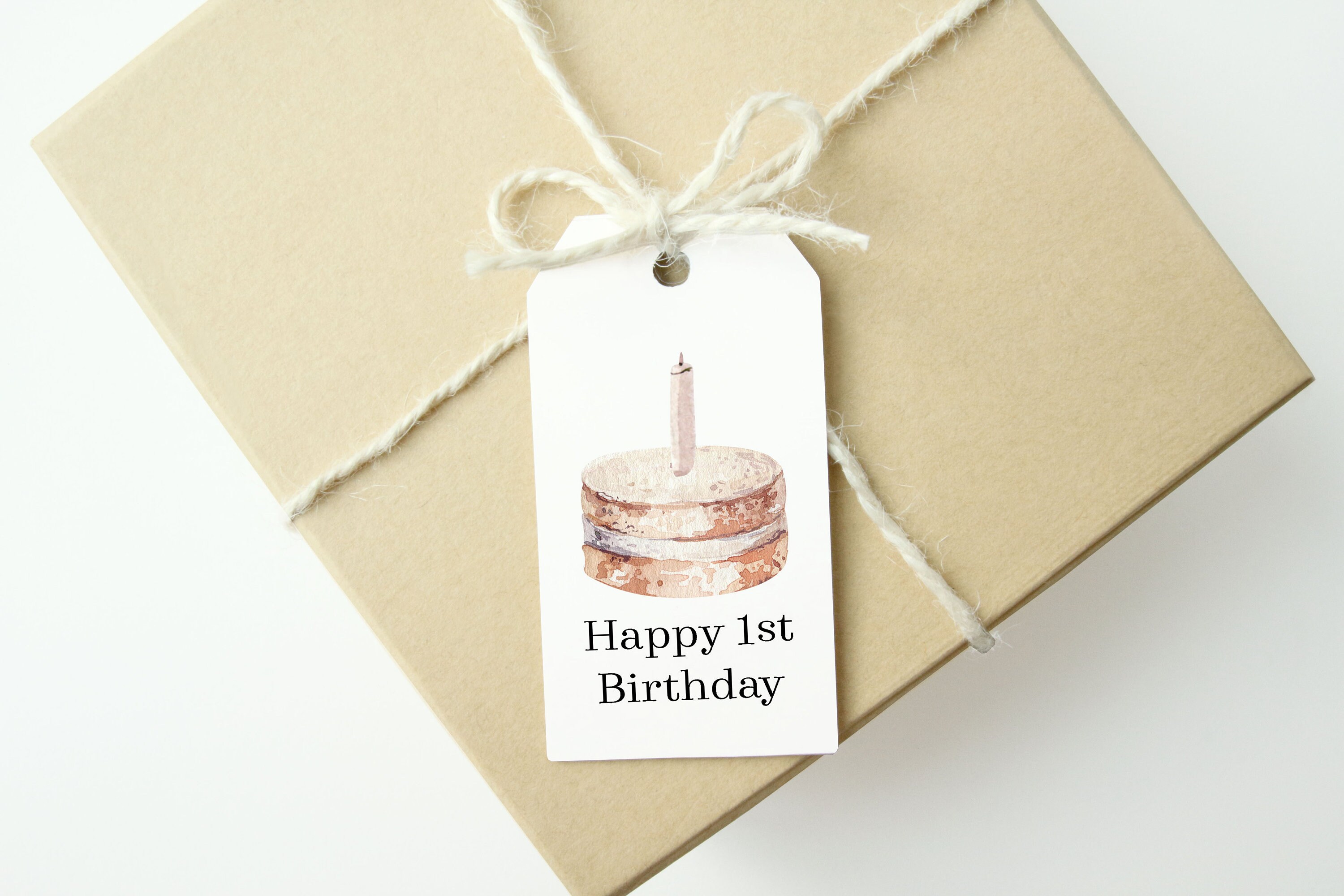 Happy Birthday Cake Tags PRINTED Birthday Gift Tags with | Etsy