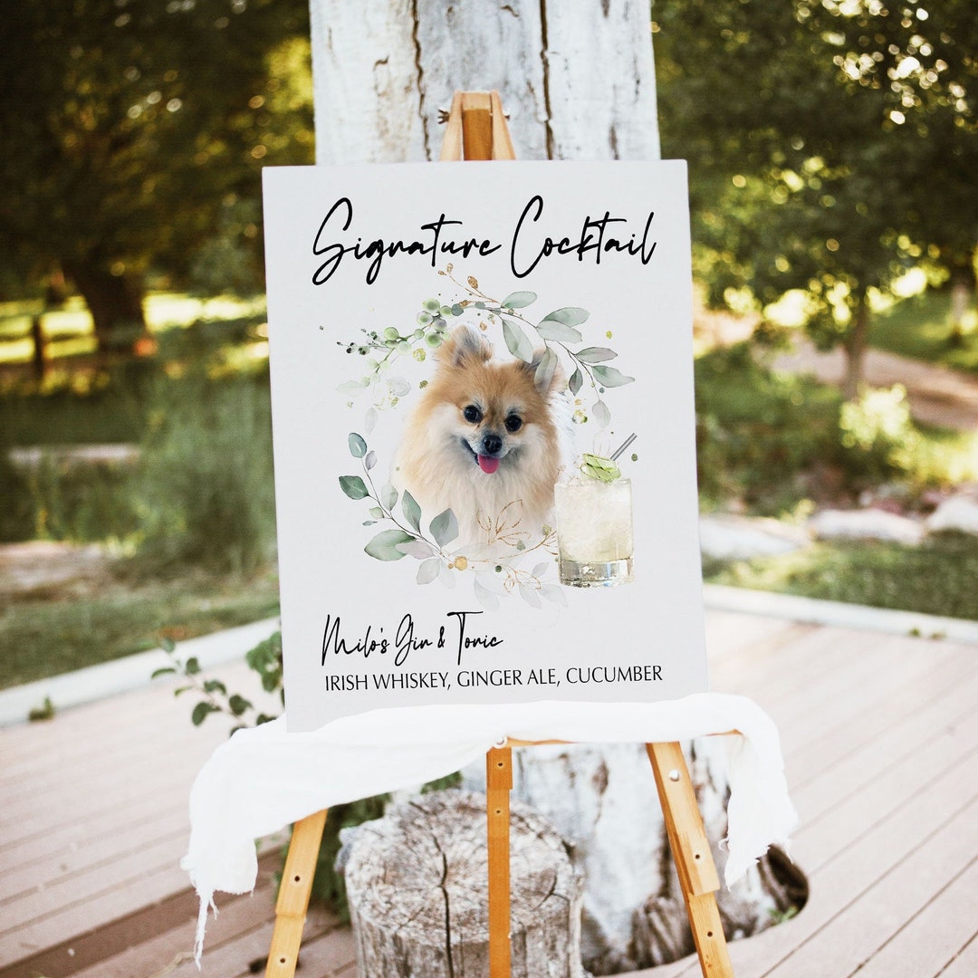 Pet Signature Drink Sign, Dog Signature Drink, Signature Drink Sign Cat ...
