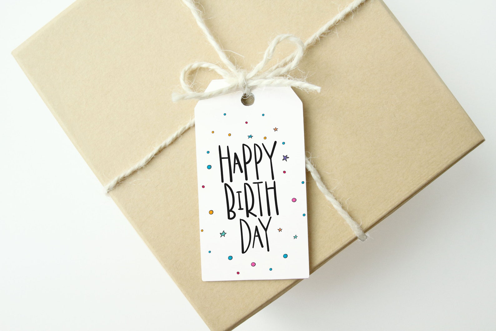 Happy Birthday Gift Tags PRINTED Birthday Tags with string | Etsy