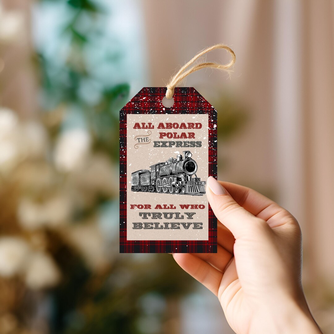 Polar Express Train Christmas Gift Tags PRINTED Gift Tags With String ...