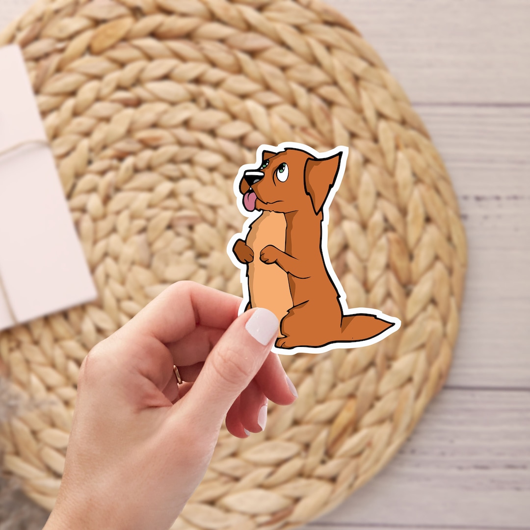 Begging Dog Sticker, Waterproof Pet Sticker, Animal Sticker - Etsy
