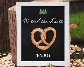 Pretzel Bar Instant Download Printable Sign - Etsy