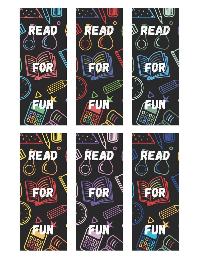 Printable Children's Bookmarks - Etsy