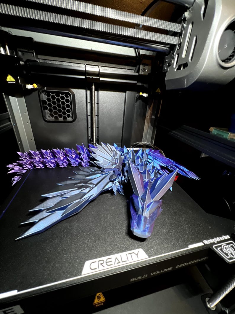3D Printed Dragon With Wings - Etsy