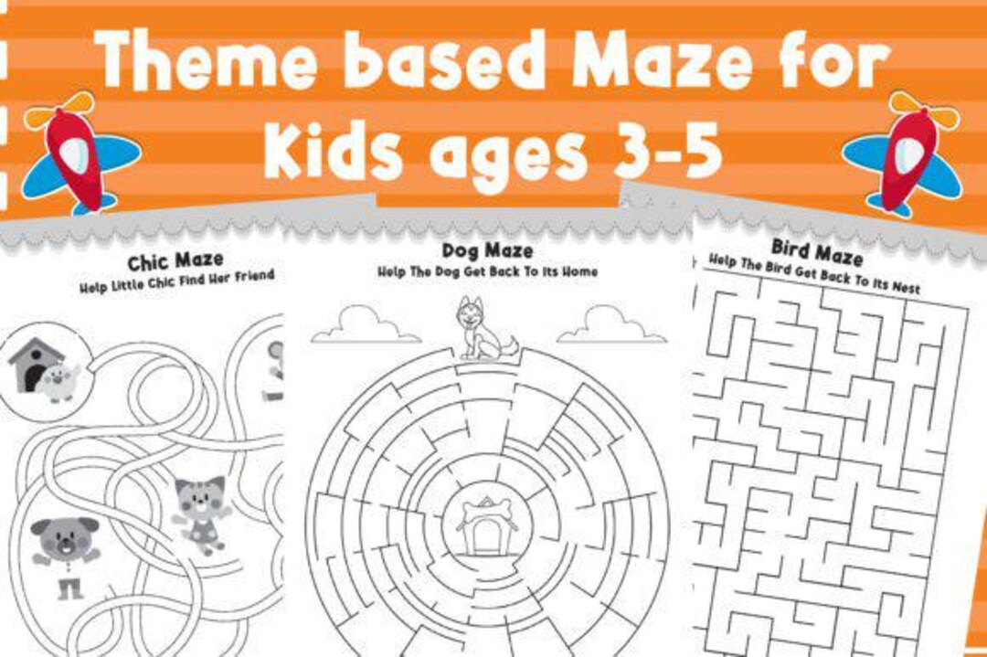 Maze Theme for Kids Ages 3-5 - Fun & Educational Mazes for Toddlers ...