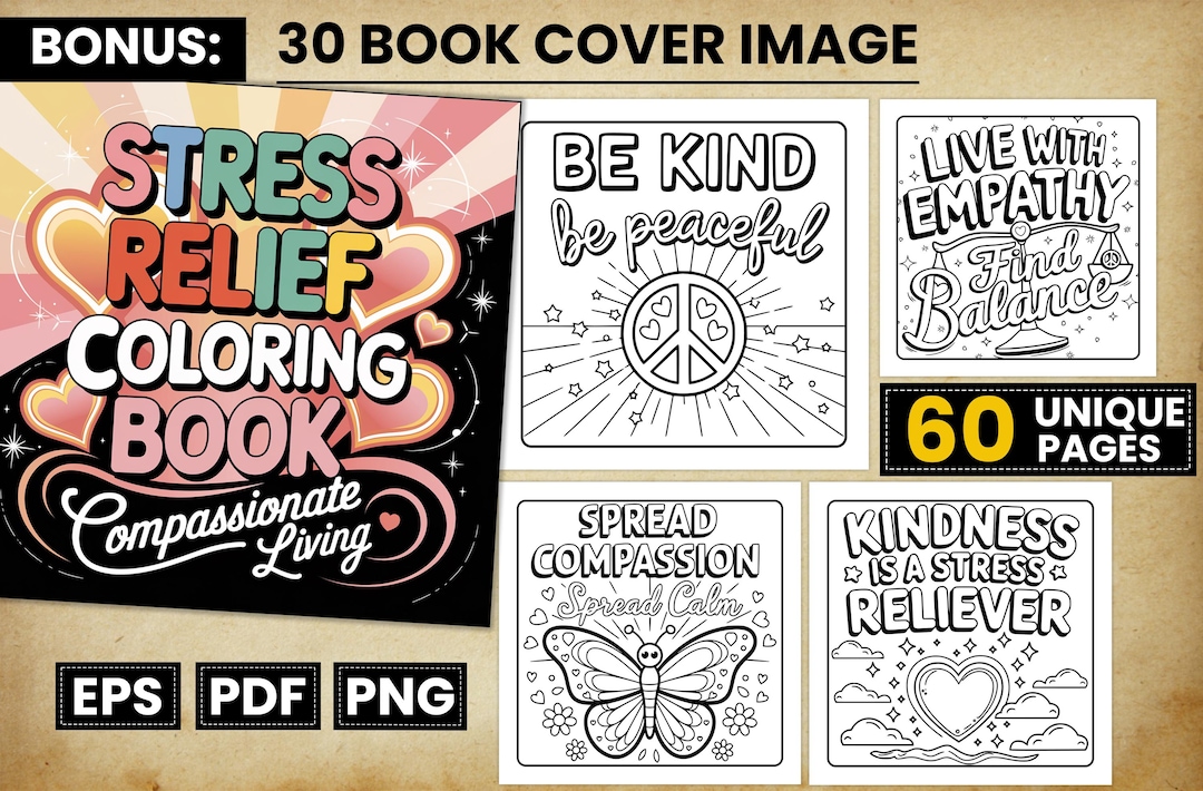 Stress Relief Quotes Coloring Pages, Relaxing Stress Relief Coloring ...