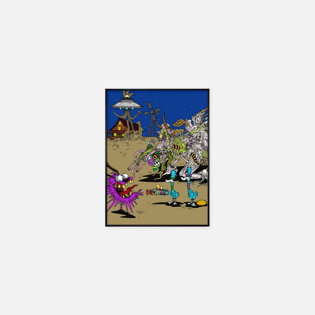 Courage the Cowardly Dog Alien Invasion 12 X 16 - Etsy