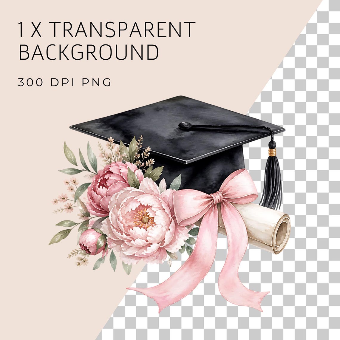 Imágenes prediseñadas femeninas de graduación – Diploma con lazo rosa ...