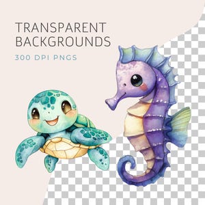 Sea You Soon Baby Shower Clipart Set | Nautical Ocean Clipart | Under ...