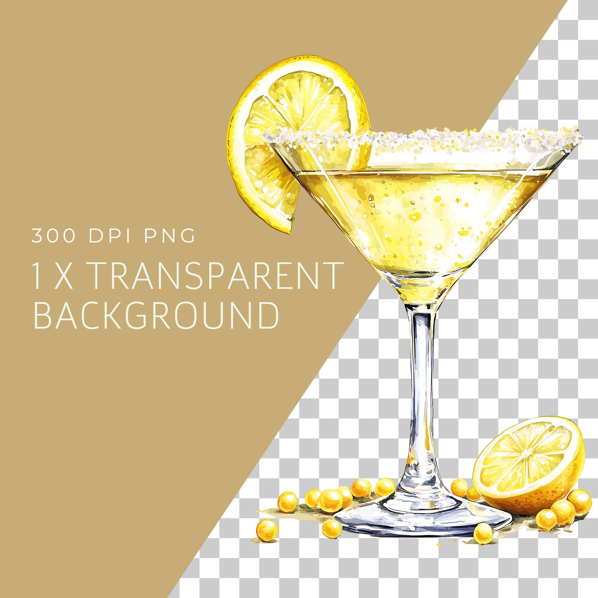 Lemon Drop Martini Cocktail PNG | High-quality Transparent PNG for ...