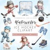 Hockey Kids Clipart Set, 20 Boys Ice Hockey PNG, Winter Sports Graphics ...