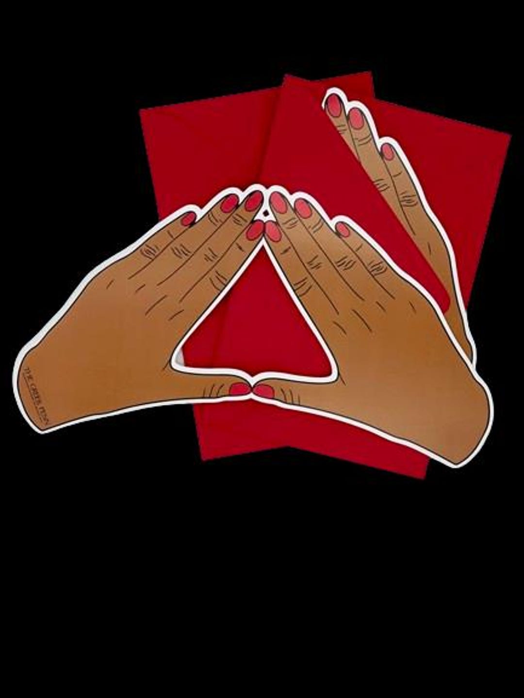 DST Pyramid Hands Die Cut Greeting Card - Etsy