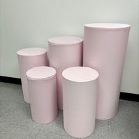 Wood Cylinder Plinth Cover Wooden Pedestal Covers for Birthday Party ...