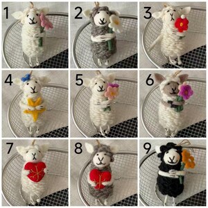Handmade Wool Sheep Ornament | Cute Felt Lamb Hanging Decor | Heart ...