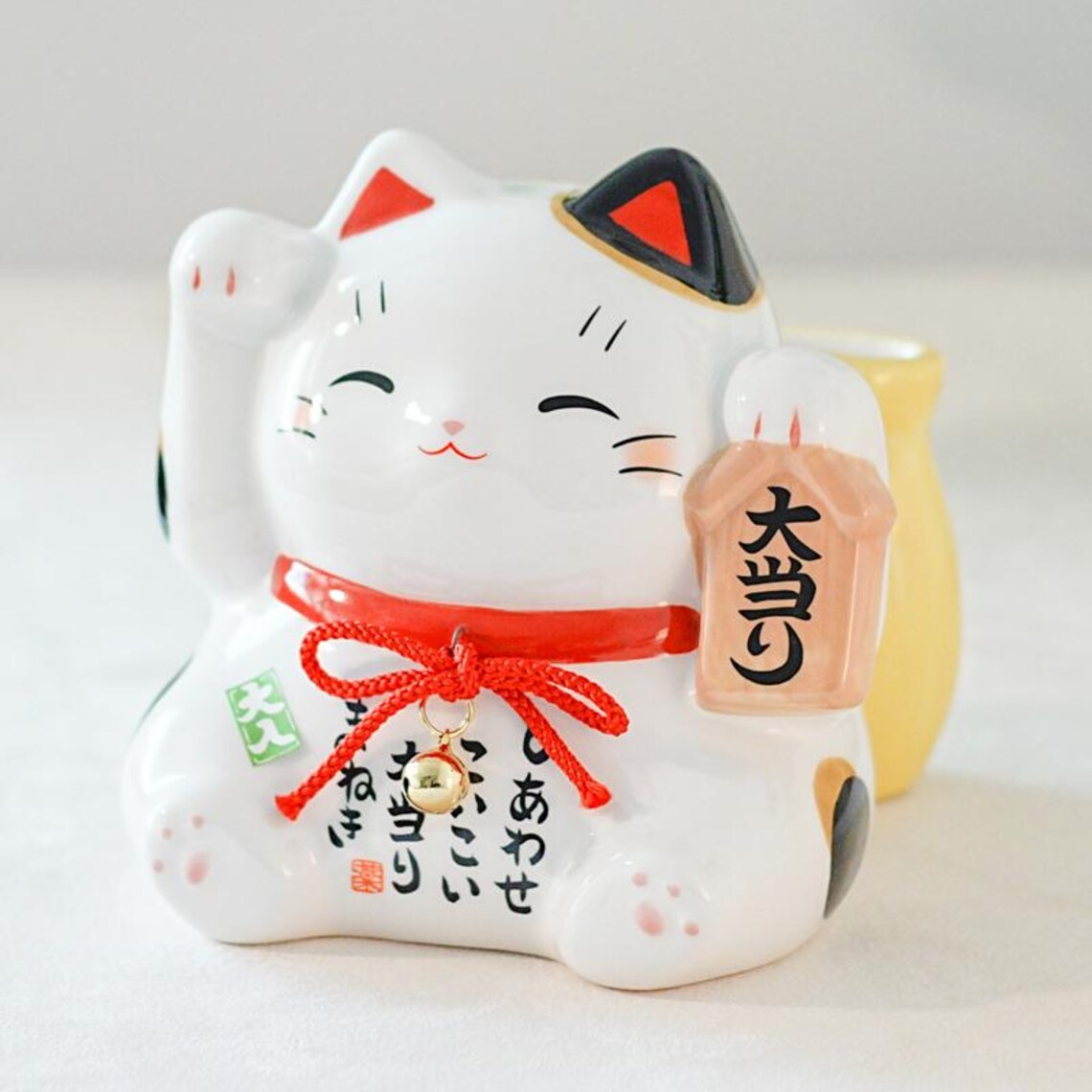 Japanese Cute Lucky Cat Figurine, Lucky Cat Desktop Ornament, Maneki ...