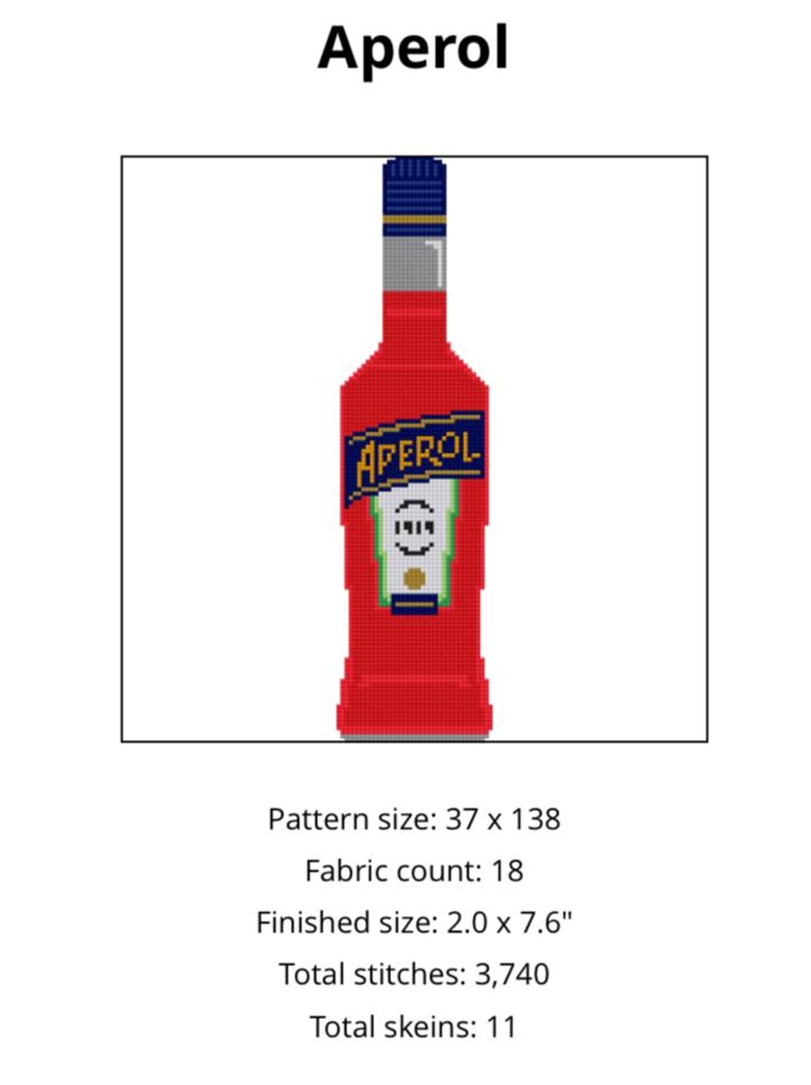 Aperol Spritz Needlepoint Chart - Etsy