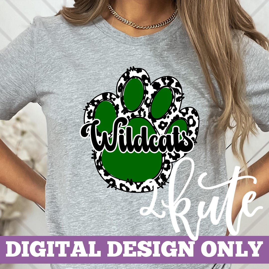 Wildcats Png, Paw Print, School Spirit Design, Wildcat Football Png ...