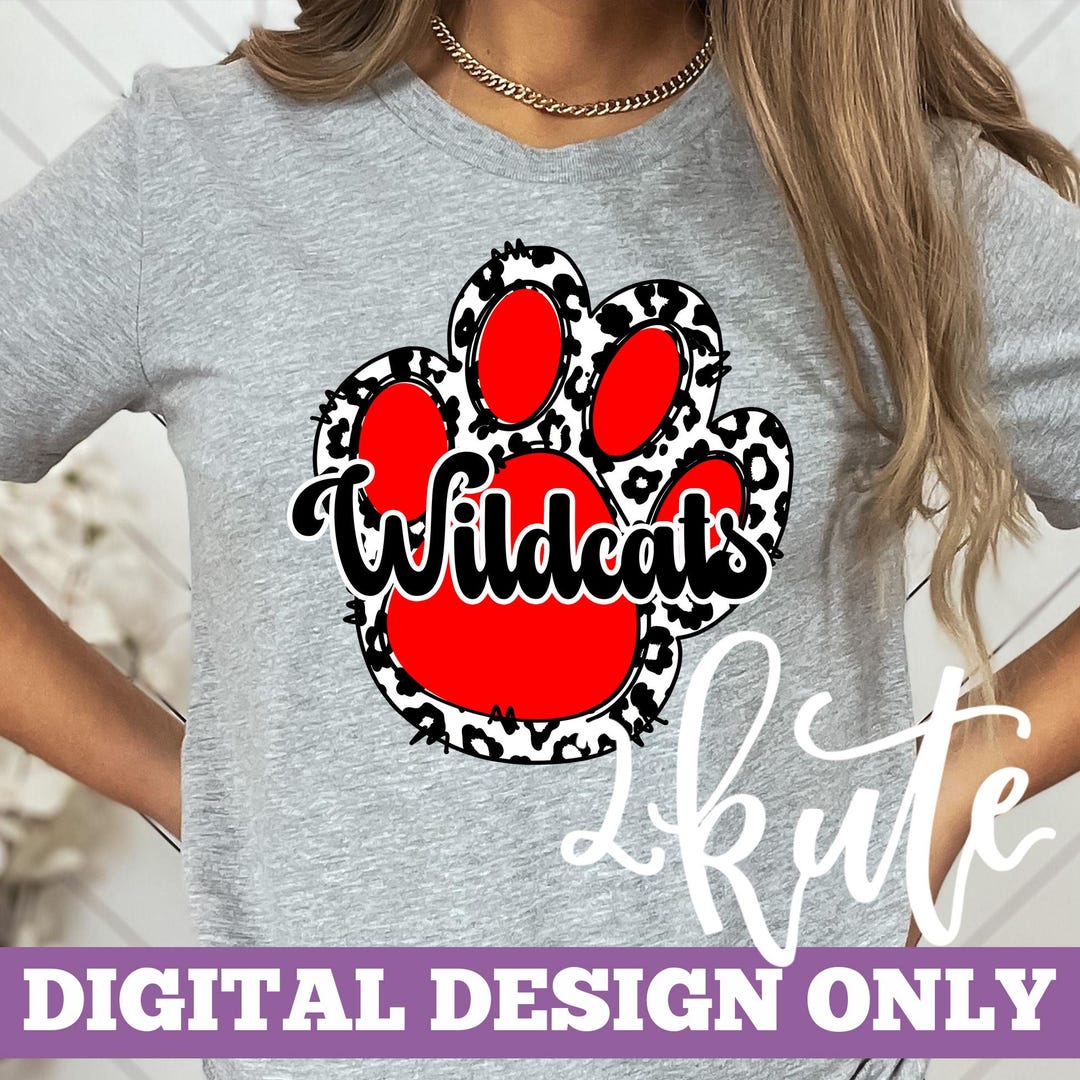Wildcats Png, Paw Print, School Spirit Design, Wildcat Football Png ...