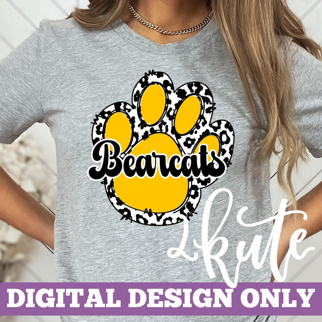 Bearcats Png, Paw Print, School Spirit Design, Bearcat Football Png ...