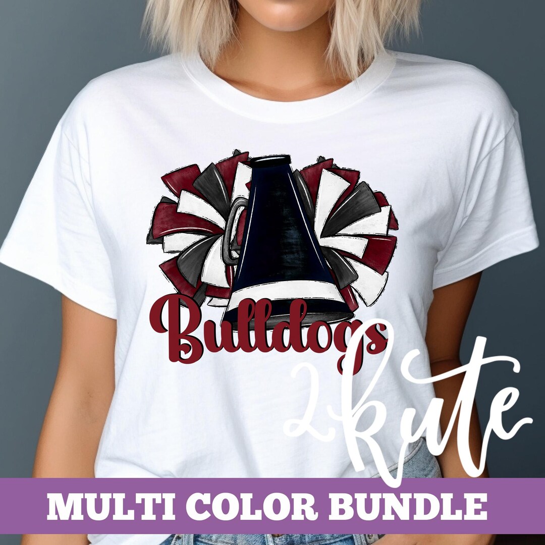 Bulldog Cheer Bundle Png, Bulldog School Spirit Design, Bulldog ...