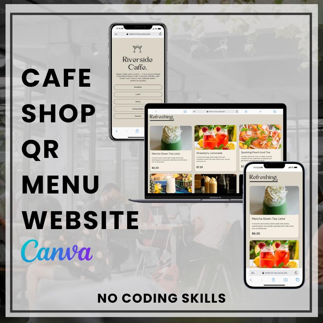 Cafe Website Template, Website Design, Editable Cafe Website, Landing ...