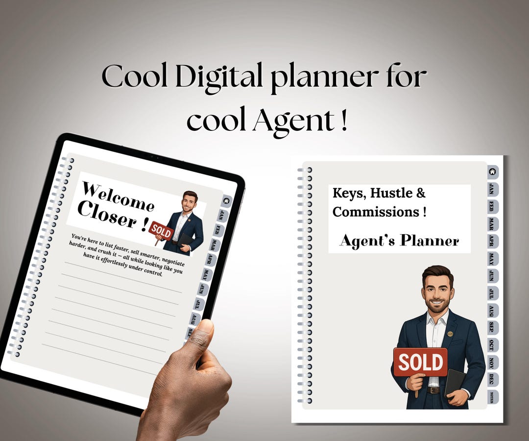 Cool Real Estate Agent Planner, Digital Planner, Fun Planner, Realtor ...