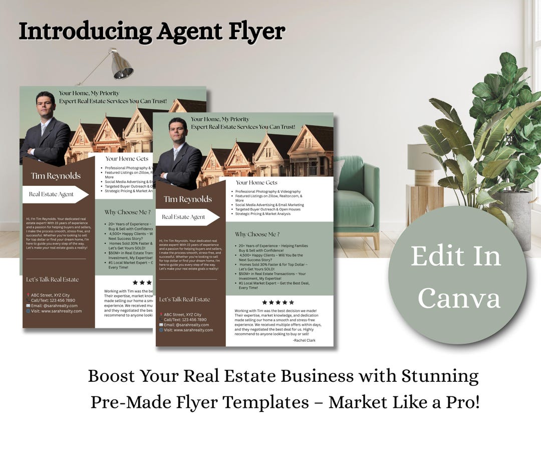 Real Estate Flyer, Agent Introduction Flyer,real Estate Marketing ...