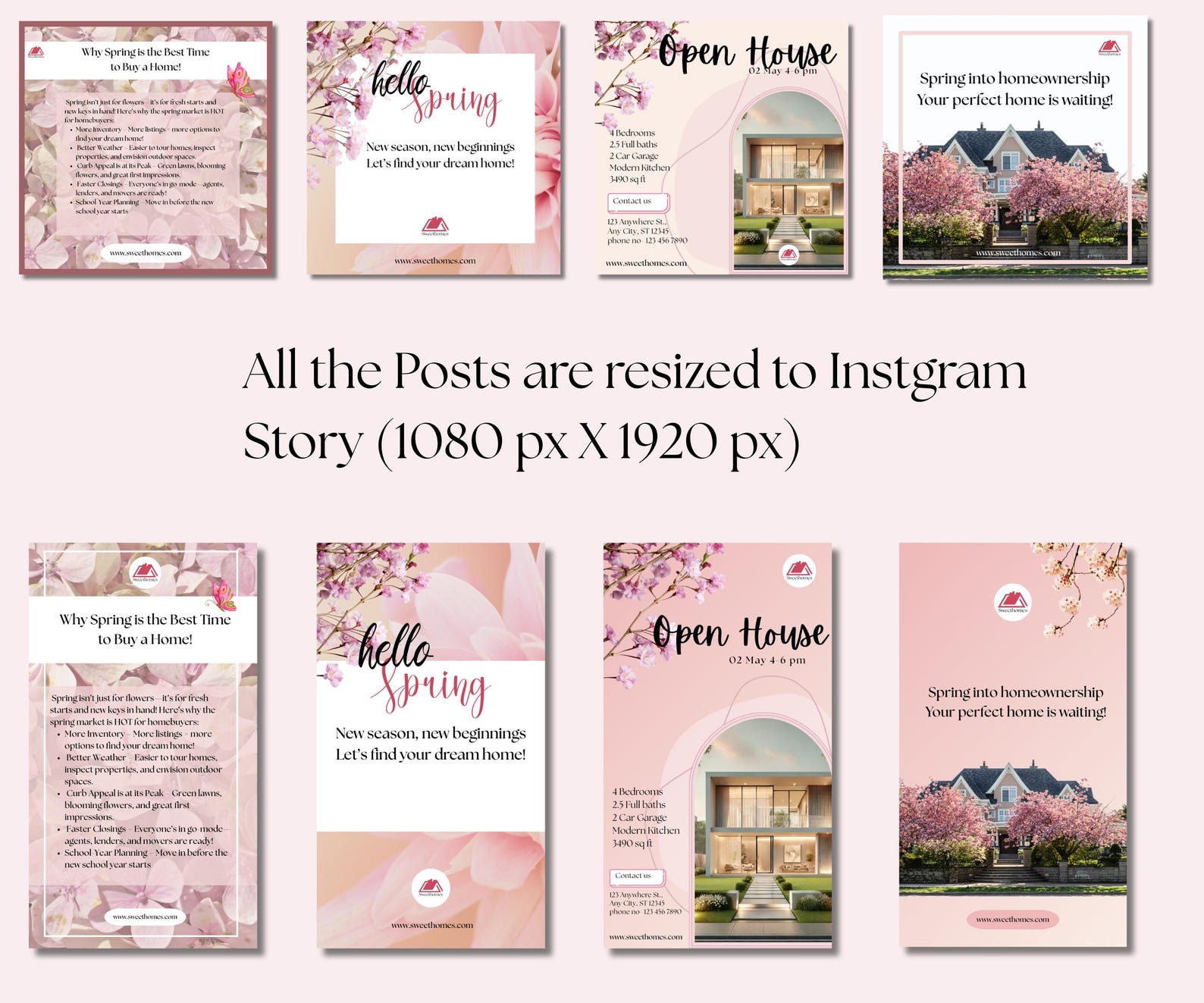 April Real Estate Marketing Template, Spring Real Estate Posts, Realtor ...
